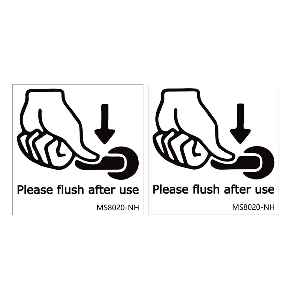 2 Sheets Flush Me Toilet Sticker Sign Warning Seat Man - Walmart.com