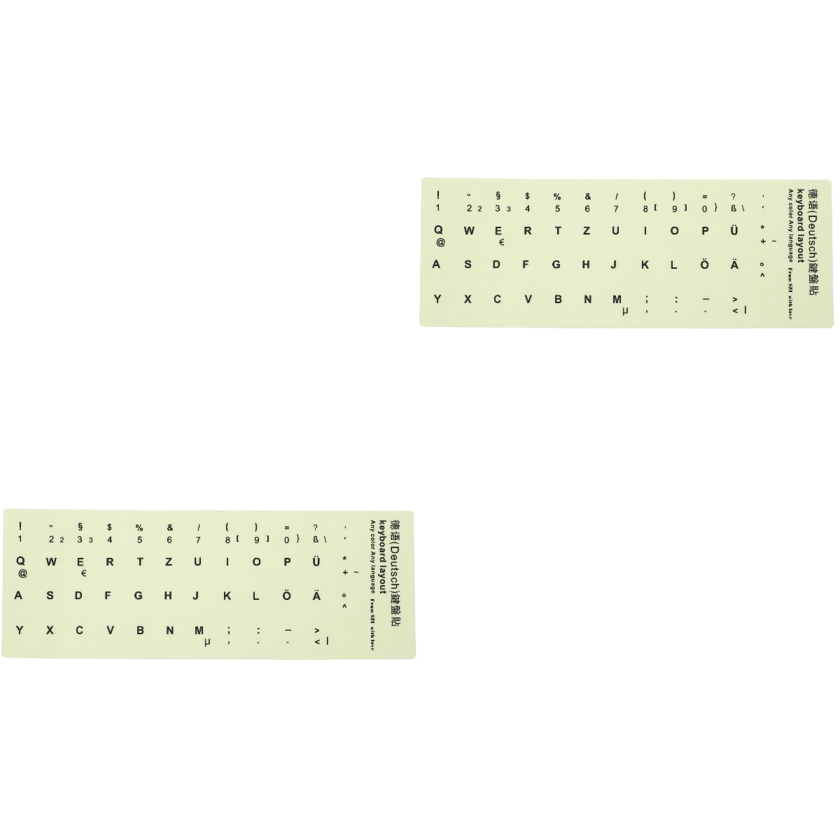 2 Sheets Glow in The Dark Keyboard Stickers Fluorescent Letter Cover ...
