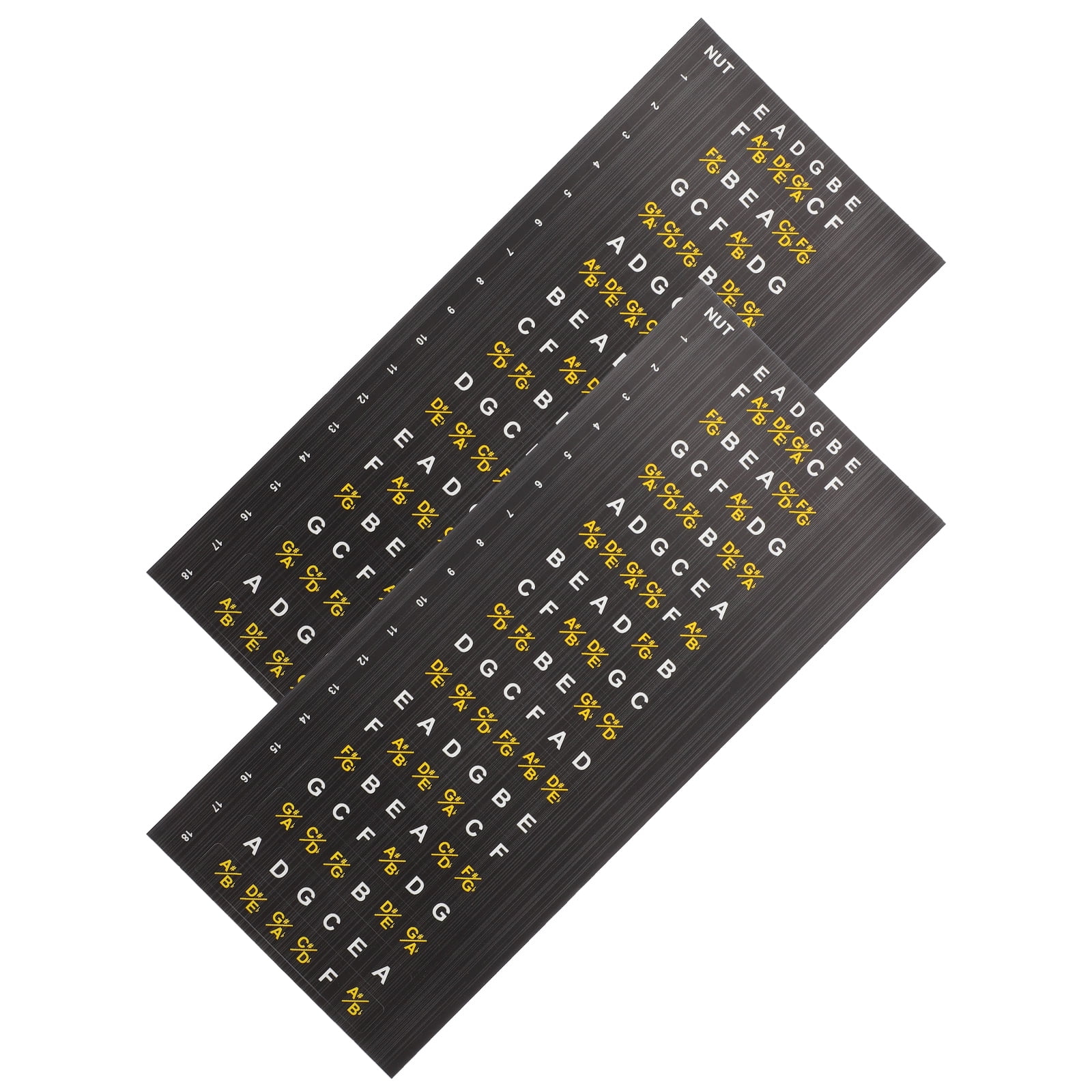 2 Sheets Guitar Fretboard Decals Guitar Fretboard Note Map Stickers ...