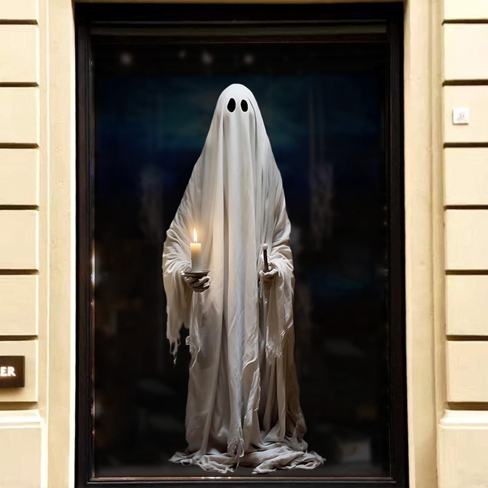 2 Sheets Halloween Ghosts Window Clings Decorations, White Spooky ...