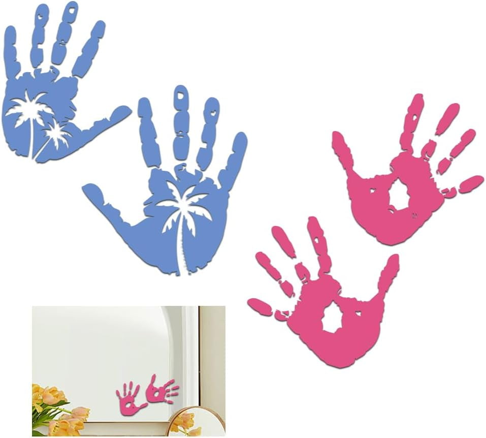 2 Sheets Hand Palm Stickers Personalized Car Rearview Mirror Decorative ...