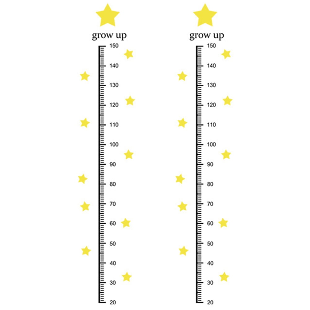 2 Sheets Height Wall Sticker Kindergarten Ruler Stickers Children ...