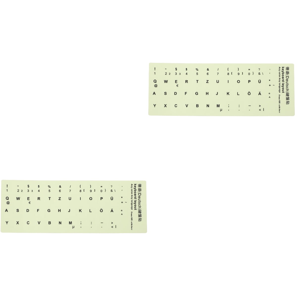 2 Sheets Keyboard Glow Sticker Letter Stickers Large Wired Computer ...