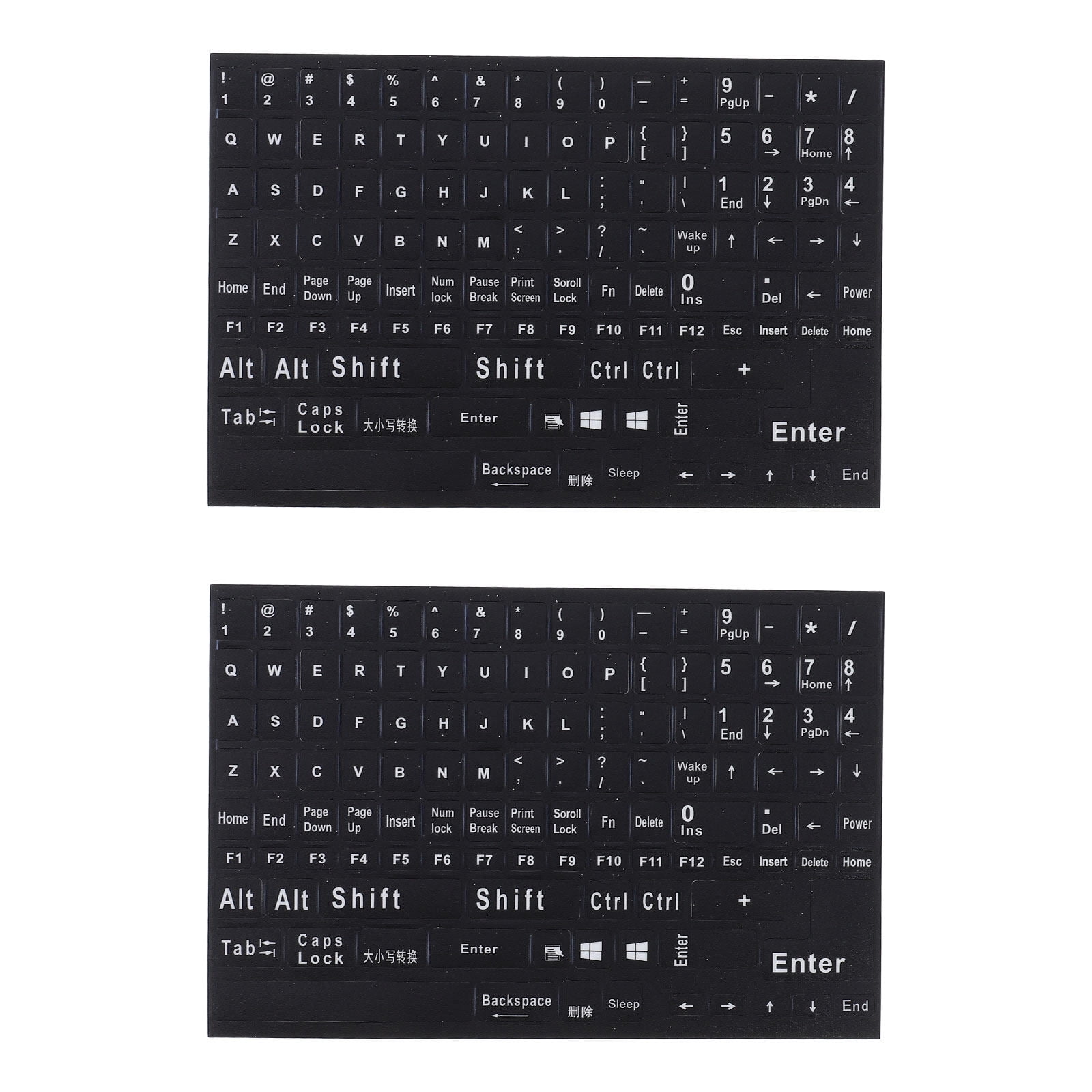 2 Sheets Keyboard Laptop Stickers Computer Keyboard Notebook English ...