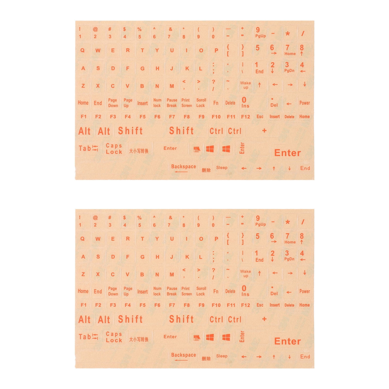 2 Sheets Laptop Stickers Letter Alphabet Letters Small Desk Keyboard ...