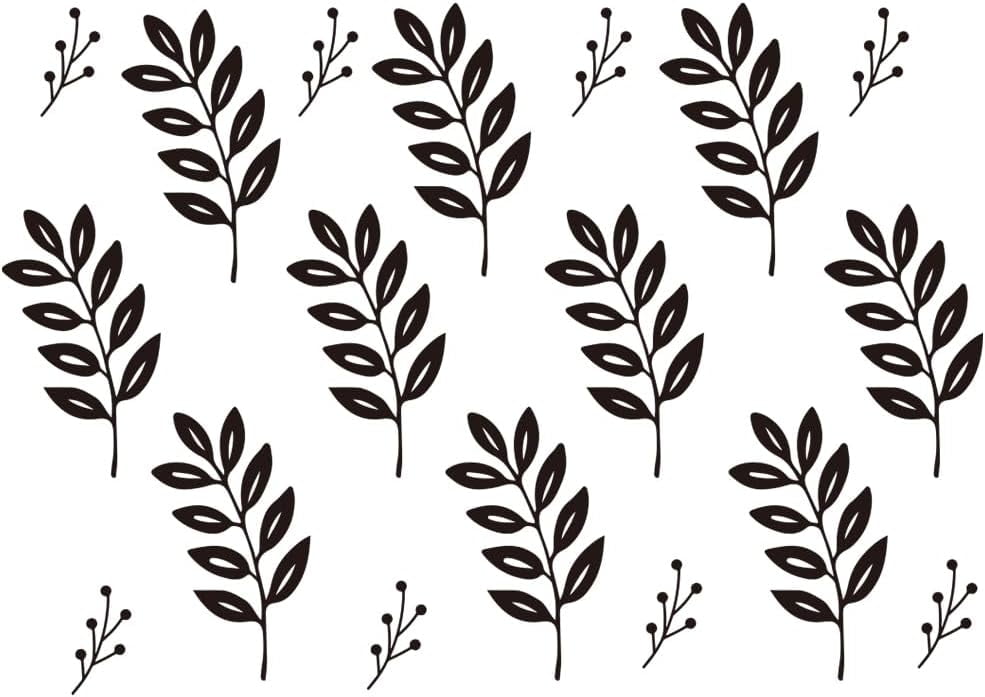 2 Sheets Leaf Wall Decals Plants Wall Stickers for Bedroom Boho Leaf ...