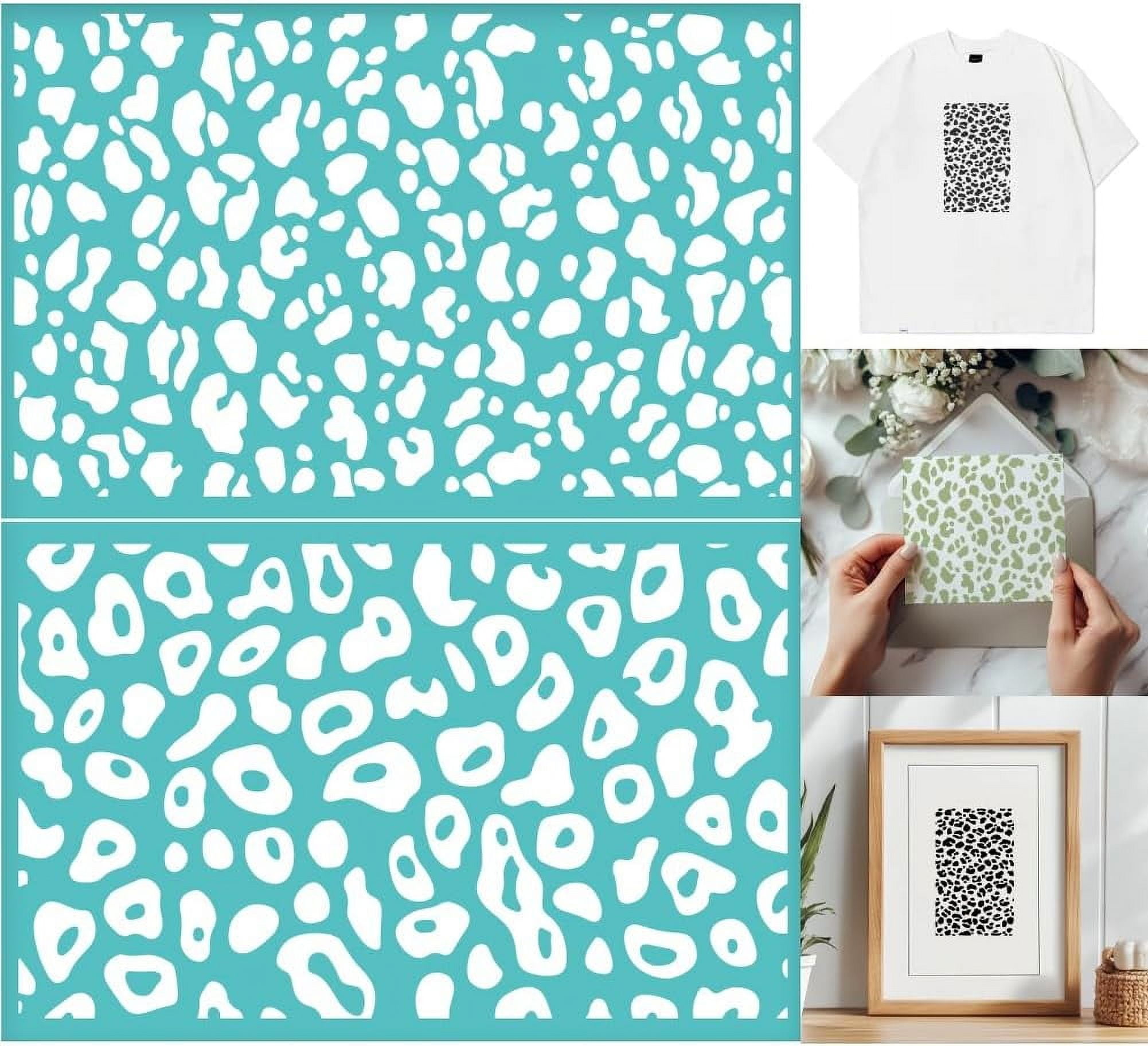 2 Sheets Leopard Pattern Silkscreen Stencil for Painting Animal Print ...