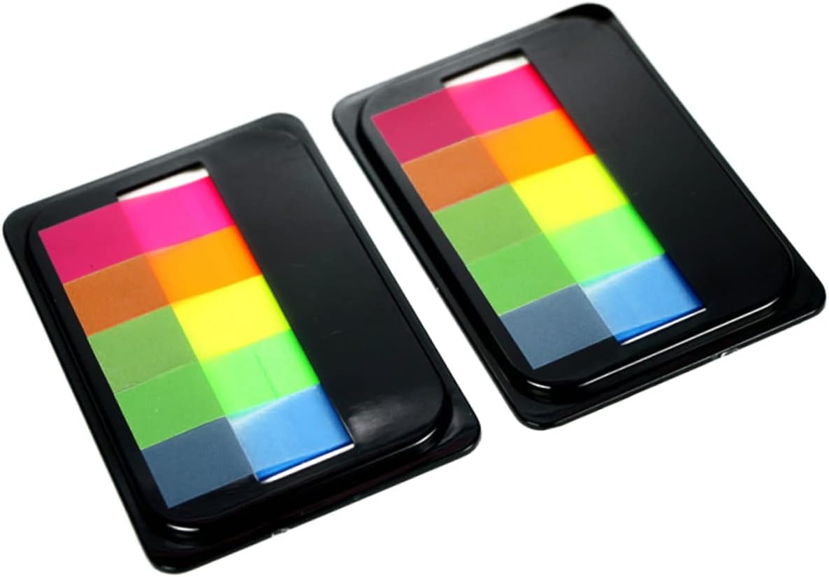 2 Sheets Neon Index Tabs Label Memo Paper Self-Stick Note for Page ...