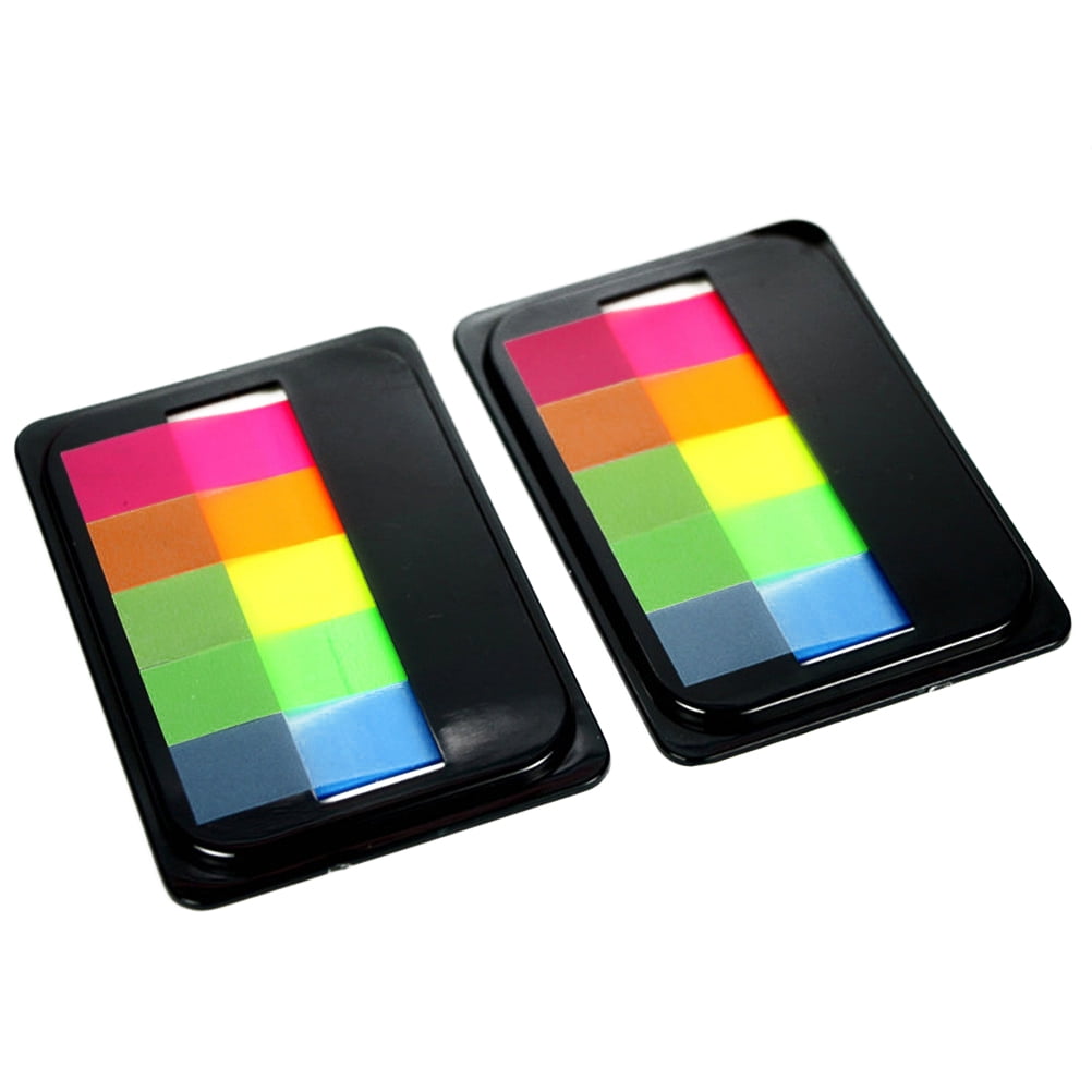 2 Sheets Neon Index Tabs Label Memo Paper Self-stick Note for Page ...