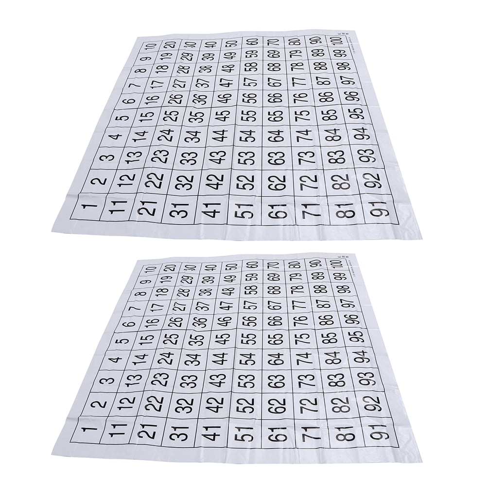 2 Sheets Numbers Educational Wall Poster Preschool 1-100 Numbers ...