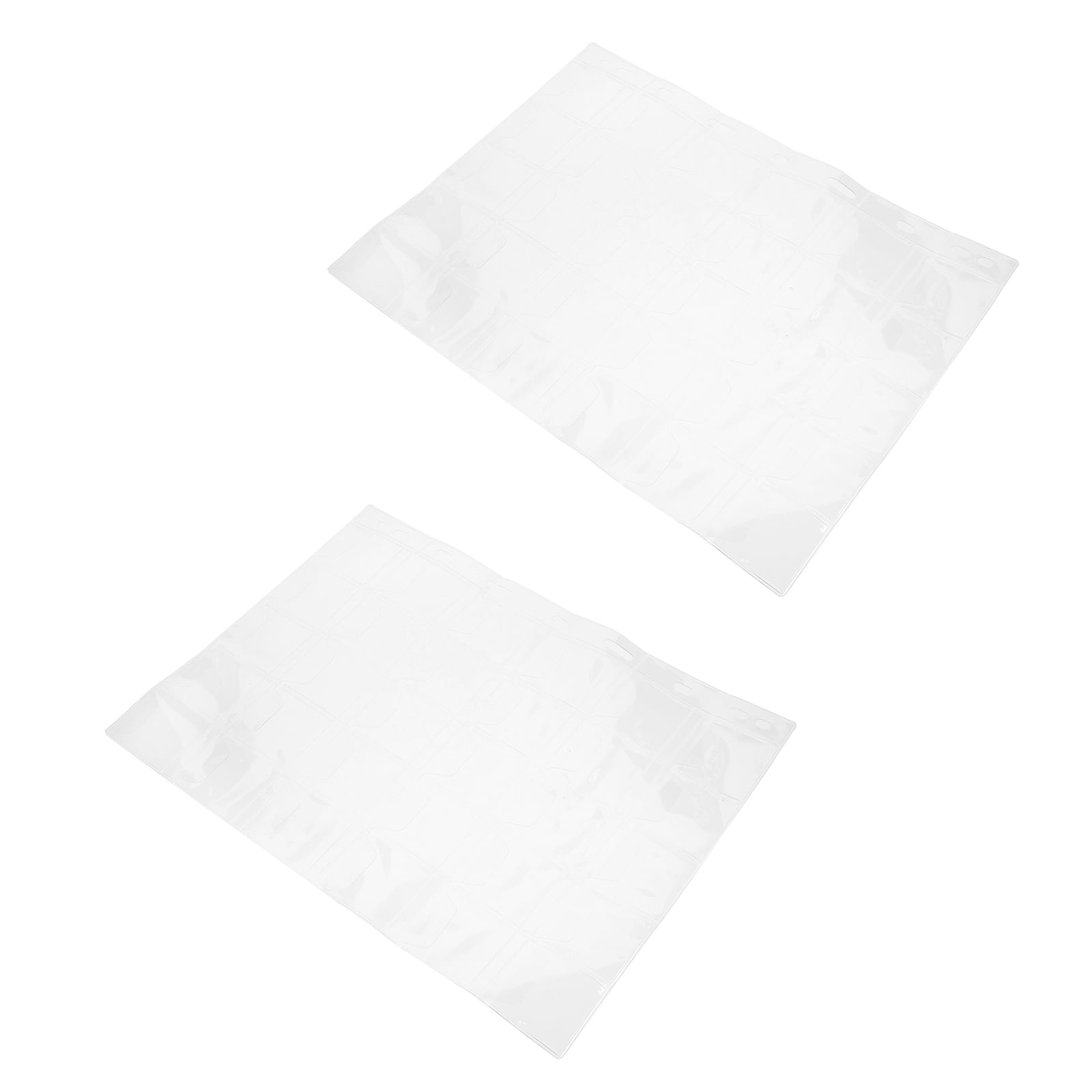 2 Sheets Postage Stamps Binder Clips Currency Album Protector Collector ...