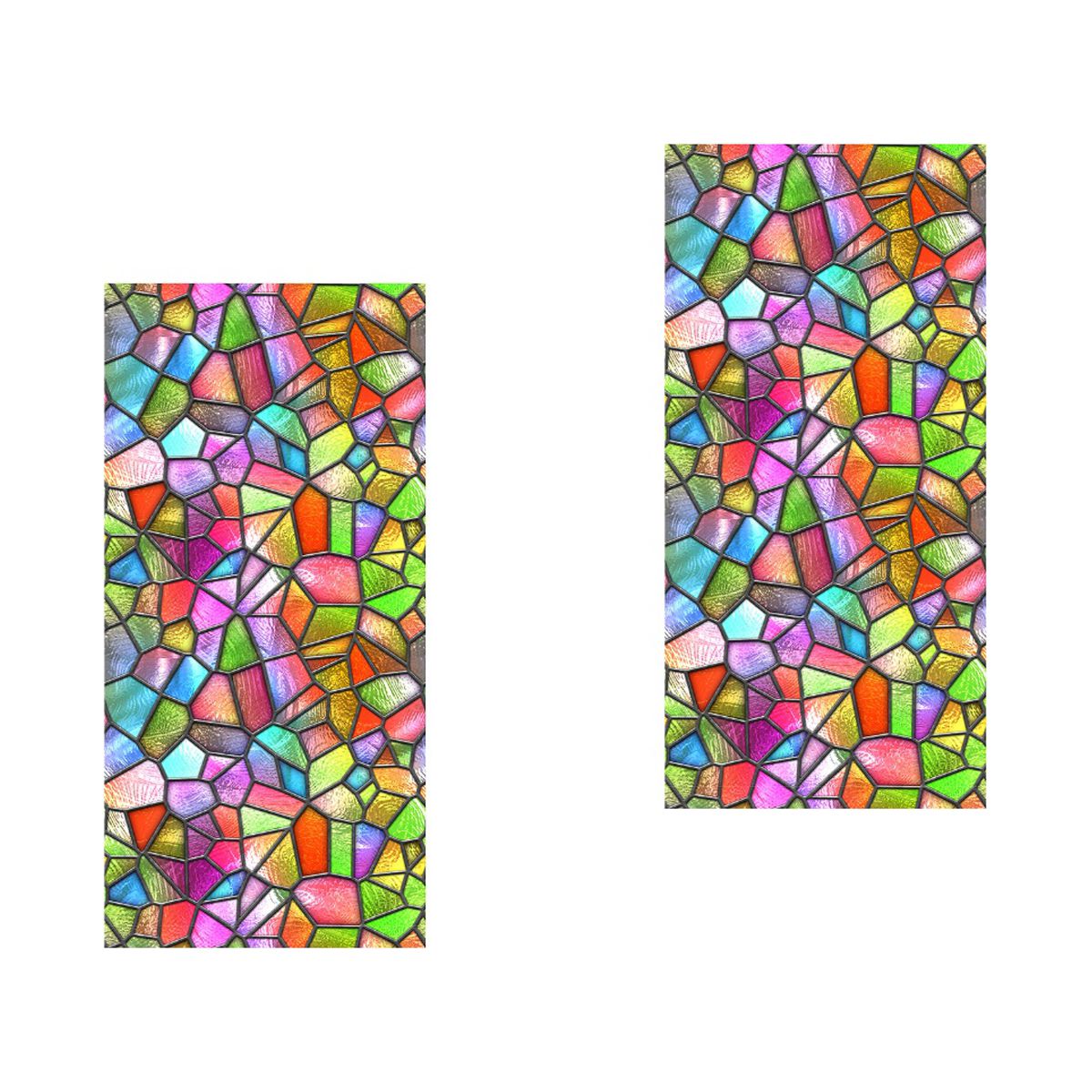 2 Sheets Pvc Anti Look Window Film Foil Static Glass Sticker European ...