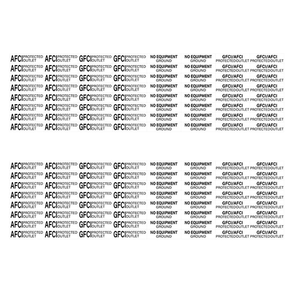 2 Sheets Safety Reminder Stickers Plug Waterproof Office Black ...