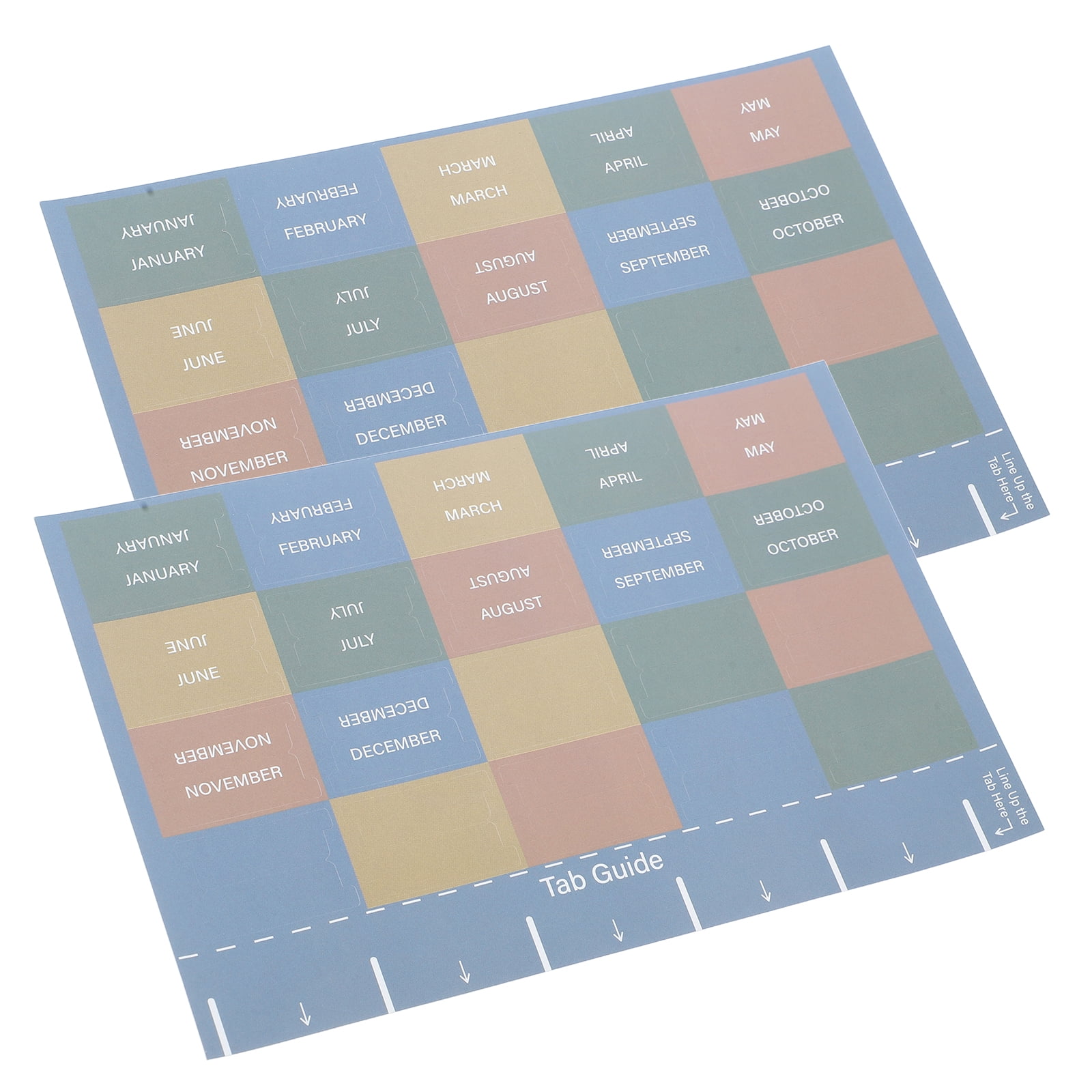 2 Sheets Separation Line Index Sticker Ladder Column Hanger Monthly ...