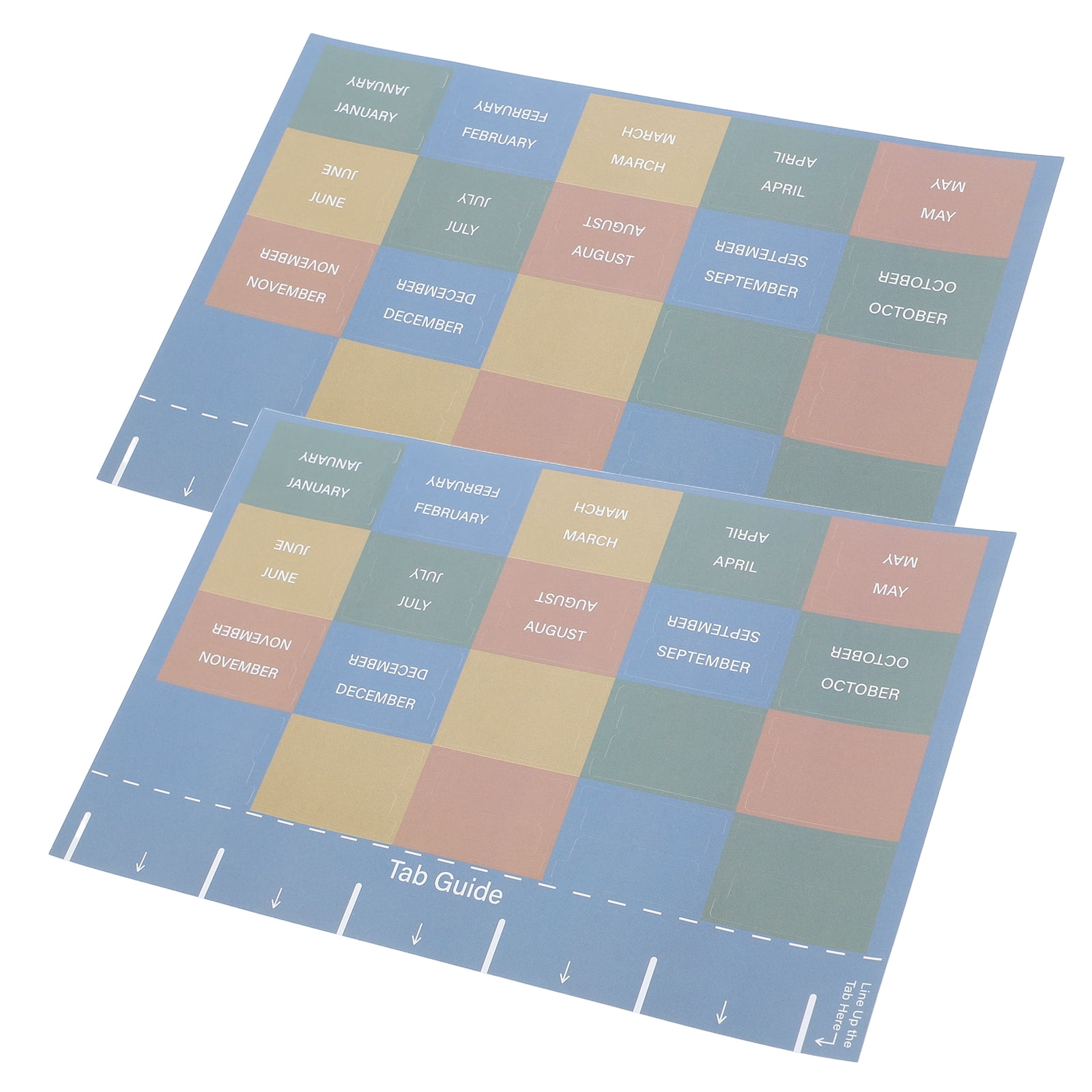 2 Sheets Separation Line Index Sticker Monthly Post - Walmart.com