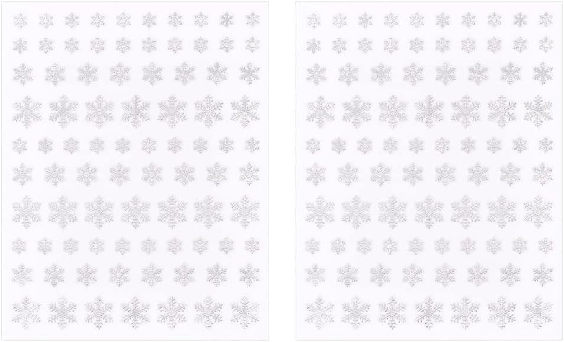 2 Sheets Snowflake Face Stickers White Snowflake Temporary Face ...