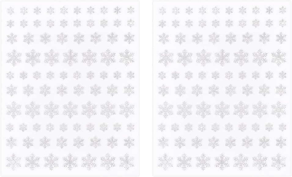 2 Sheets Snowflake Face Stickers White Snowflake Temporary Face ...