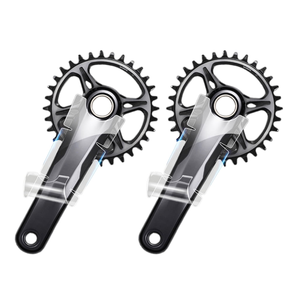 2 Sheets Transparent Bikes Crank Sticker Bikes Crank Protectors ...