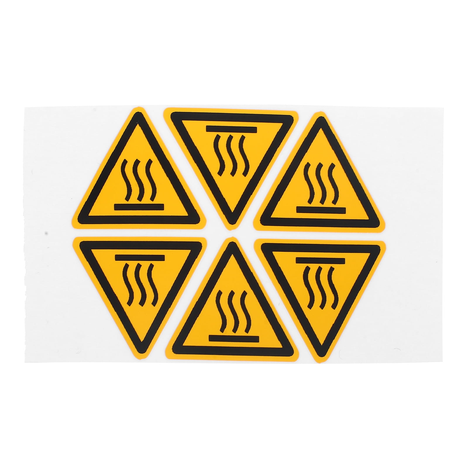 2 Sheets Warning Hot Surface Sign High Temperature Equipment Decals ...