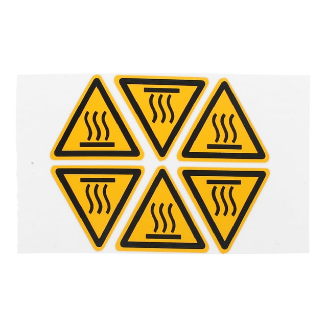 2 Sheets Warning Hot Surface Sign High Temperature Equipment Decals ...