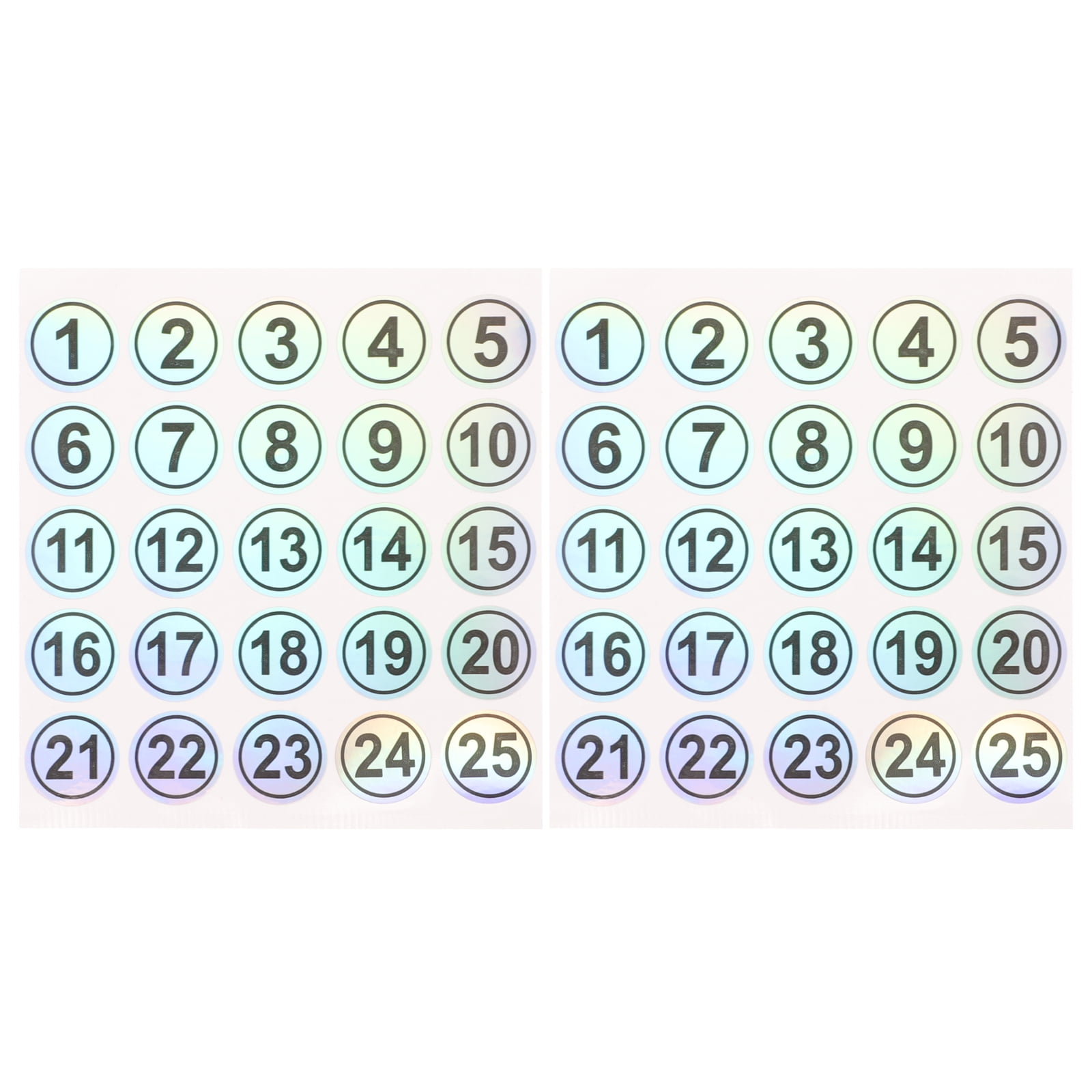 2 Sheets of Number Stickers Number Label Stickers Number Stickers ...