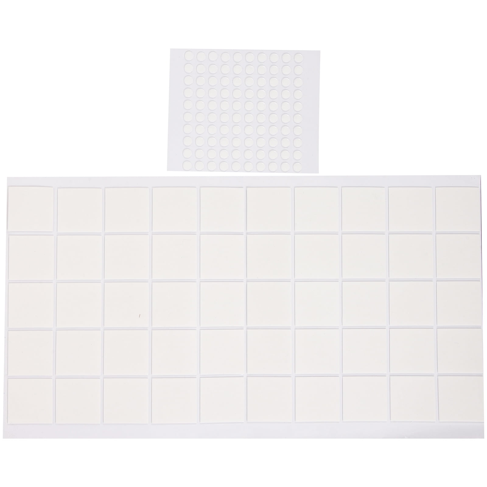 2 Sheets of Transparent Round and Square Double Sided Sticker Acrylic ...