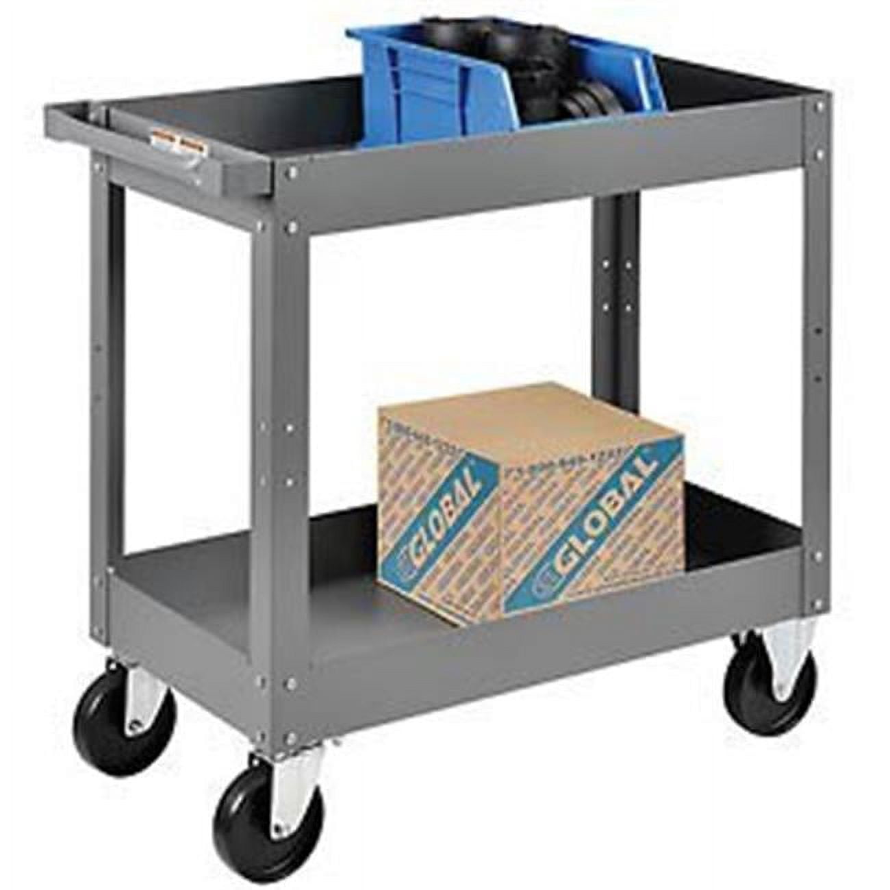2 Shelf Deep Tray Steel Stock Cart, 30 x 16 in. - 500 lbs - Walmart.com