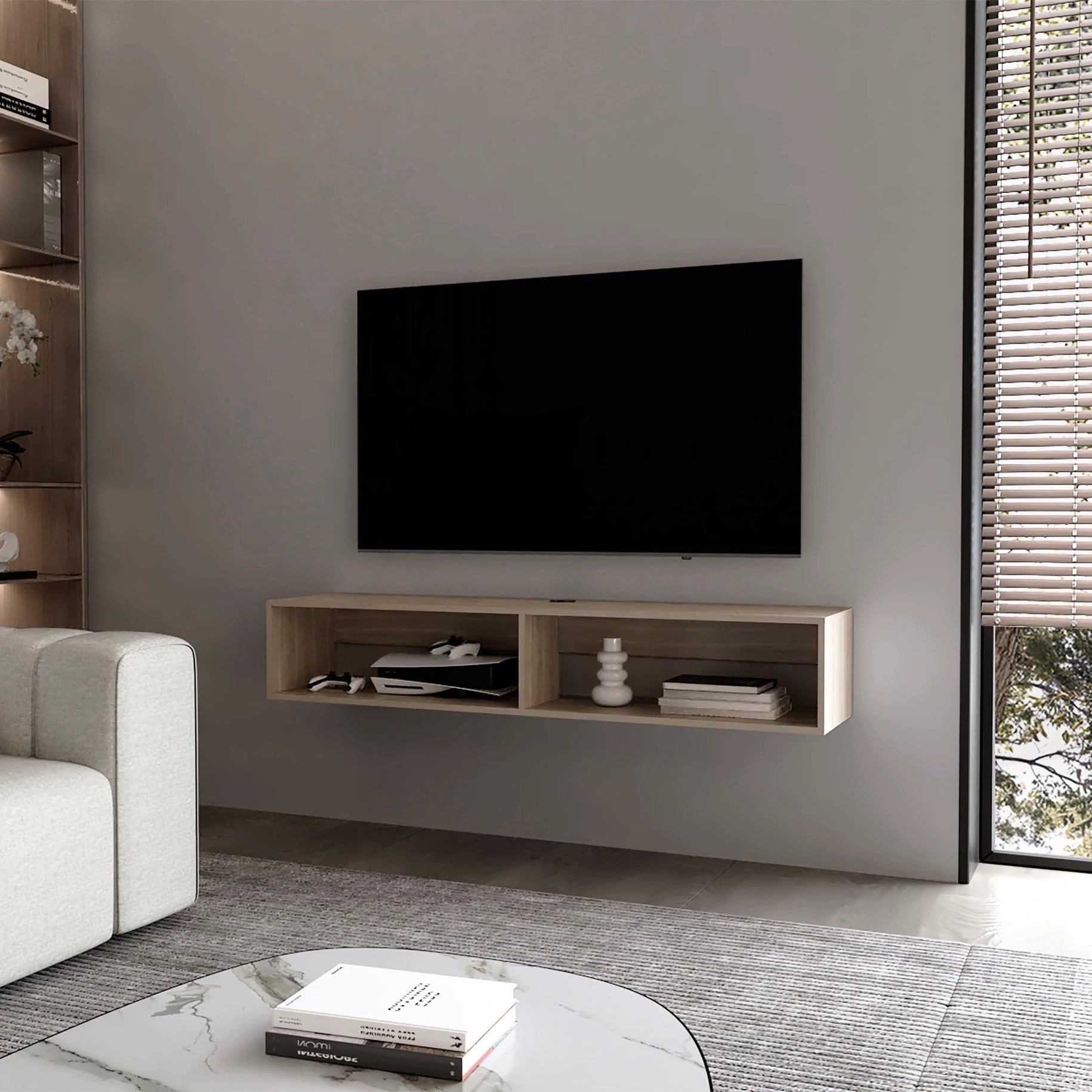 2 - Shelf Floating Rack | Organize TV Accessories in Compact Homes ...