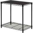 2-Shelf Stackable Storage Organizer, 13.3" D x 23.2" W x 22.2" H, Black ...