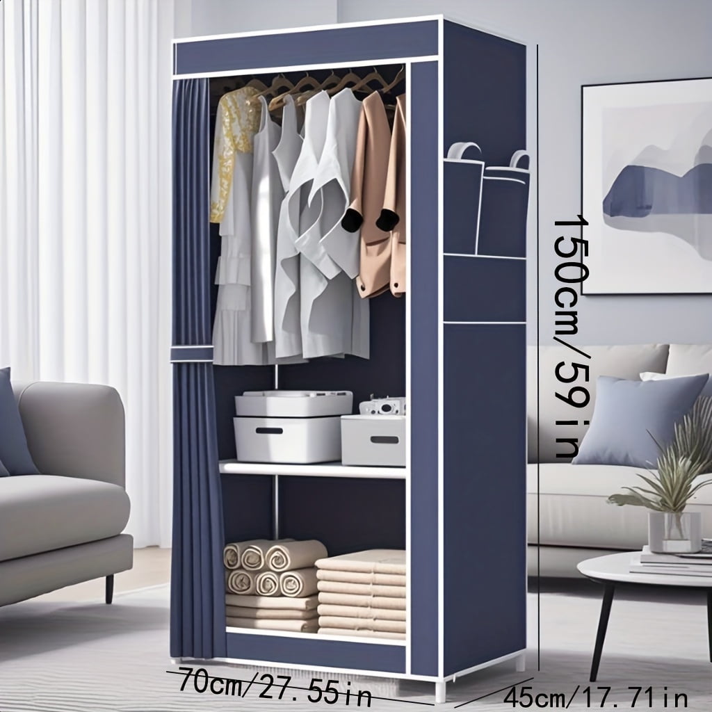 2-Shelf Wardrobe Closet Organizer, Blue - Walmart.com