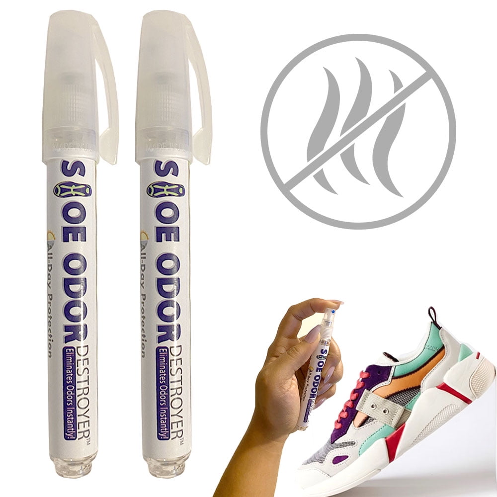 2 Shoe Odor Destroyer Spray Pens Deodorizing Eliminator Remover ...