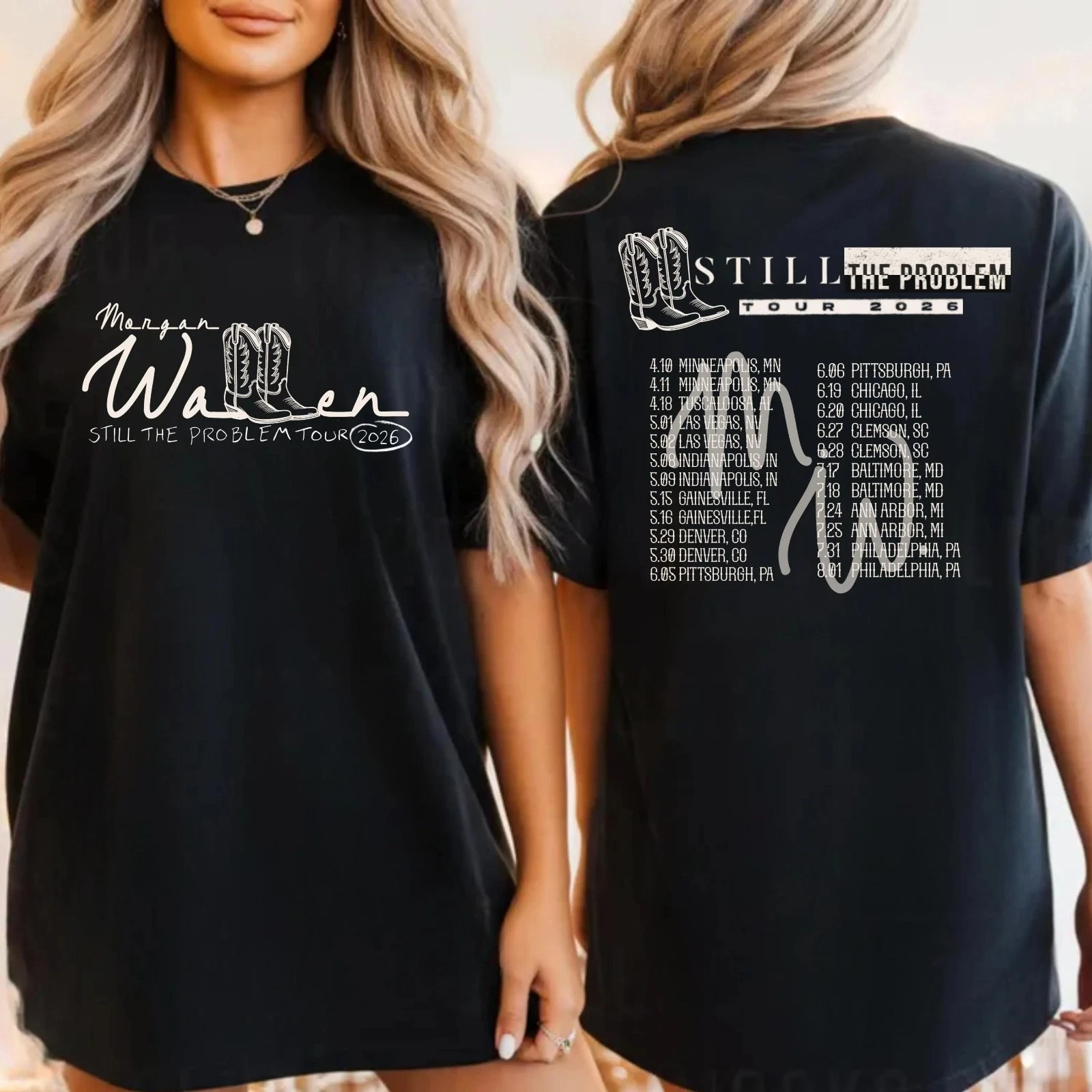 2 Side 2026 Still the Problem Morgan Wallen Tour T-Shirt, GA5269 ...