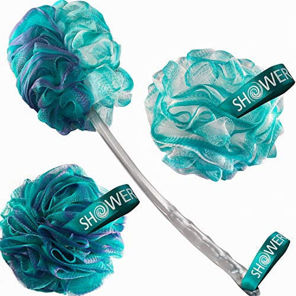 2-Side-Loofah-Back-Scrubber & Bath-Sponges by-Shower-Bouquet: 1-Long ...