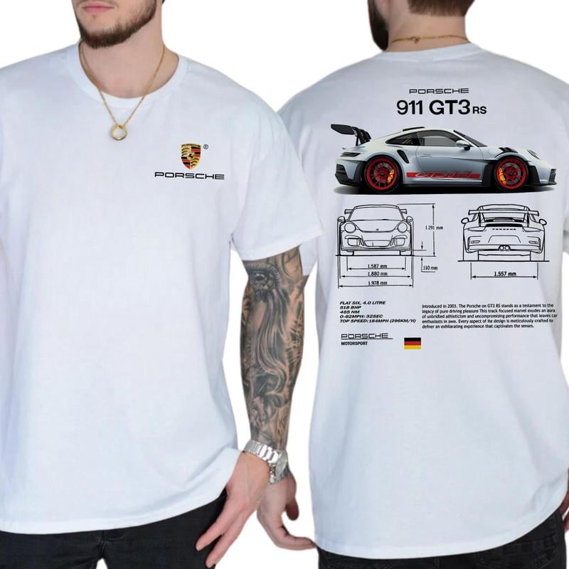 2 Side- Porsche 911 GT3 RS Aesthetic T-shirt -Trending- Unisex Shirt ...