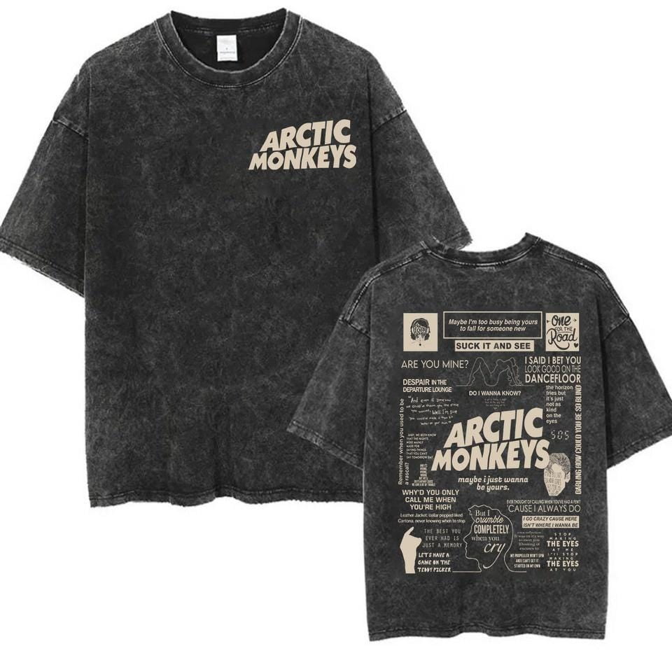 2 Side Retro Arctic Monkeys Music Album Graphic T-Shirt - Walmart.com