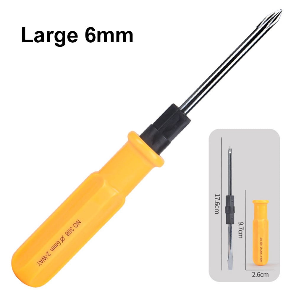 2-Side Slotted Cross Screwdrivers Double Screwdrivers Head 3/5/6mm ...
