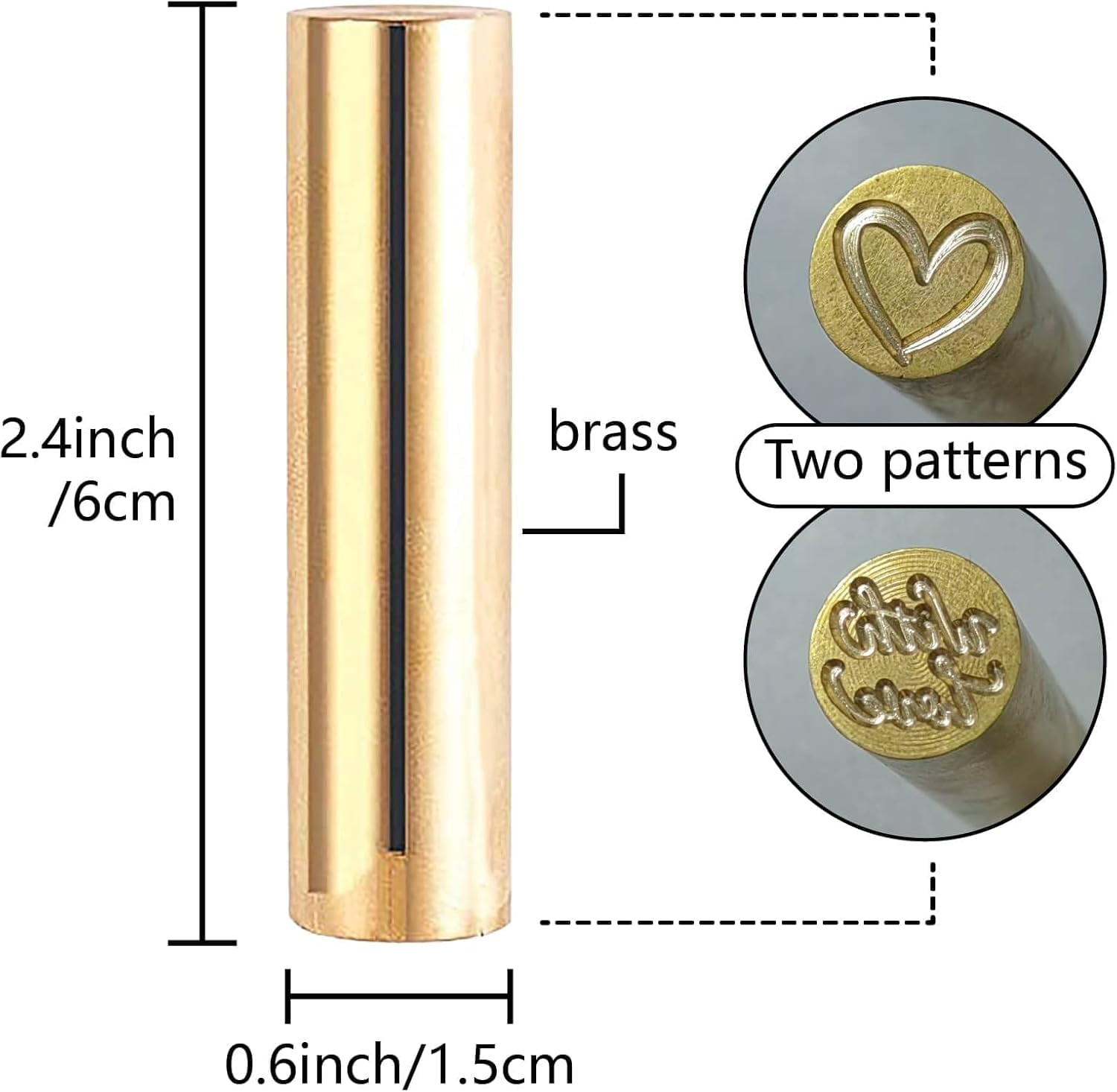 2 Side Wax Seal Stamp 15mm Mini Column Cherry Blossom Ginkgo Leaf ...