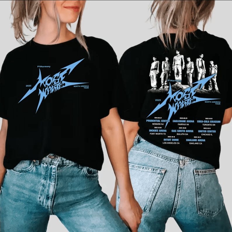 2 Sided 2025 P1Harmony LIVE TOUR P1ustage H Most Wanted T-Shirt, Duh ...
