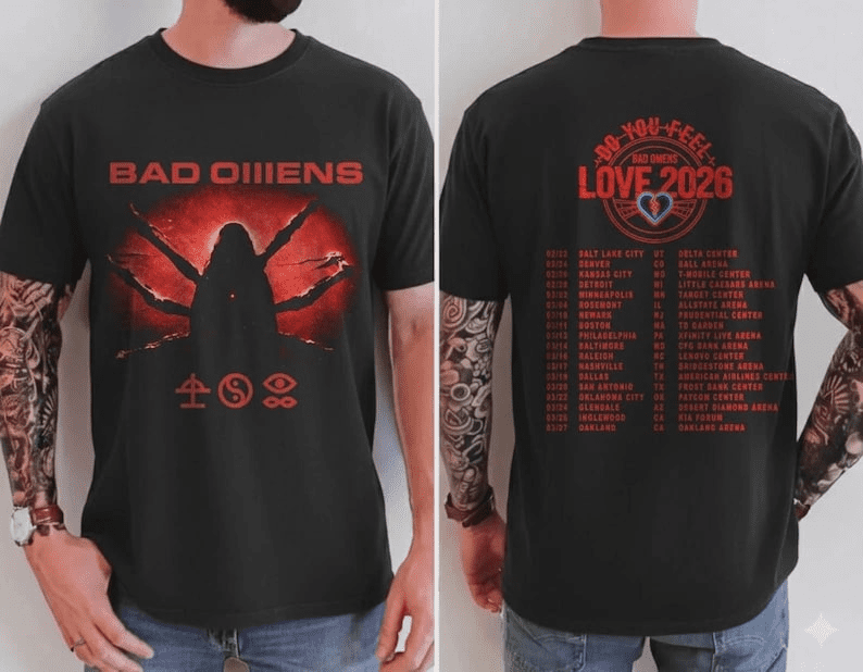 2 Sided B-O Modern Metalcore Band Graphic T-Shirt, Alternative Metal ...