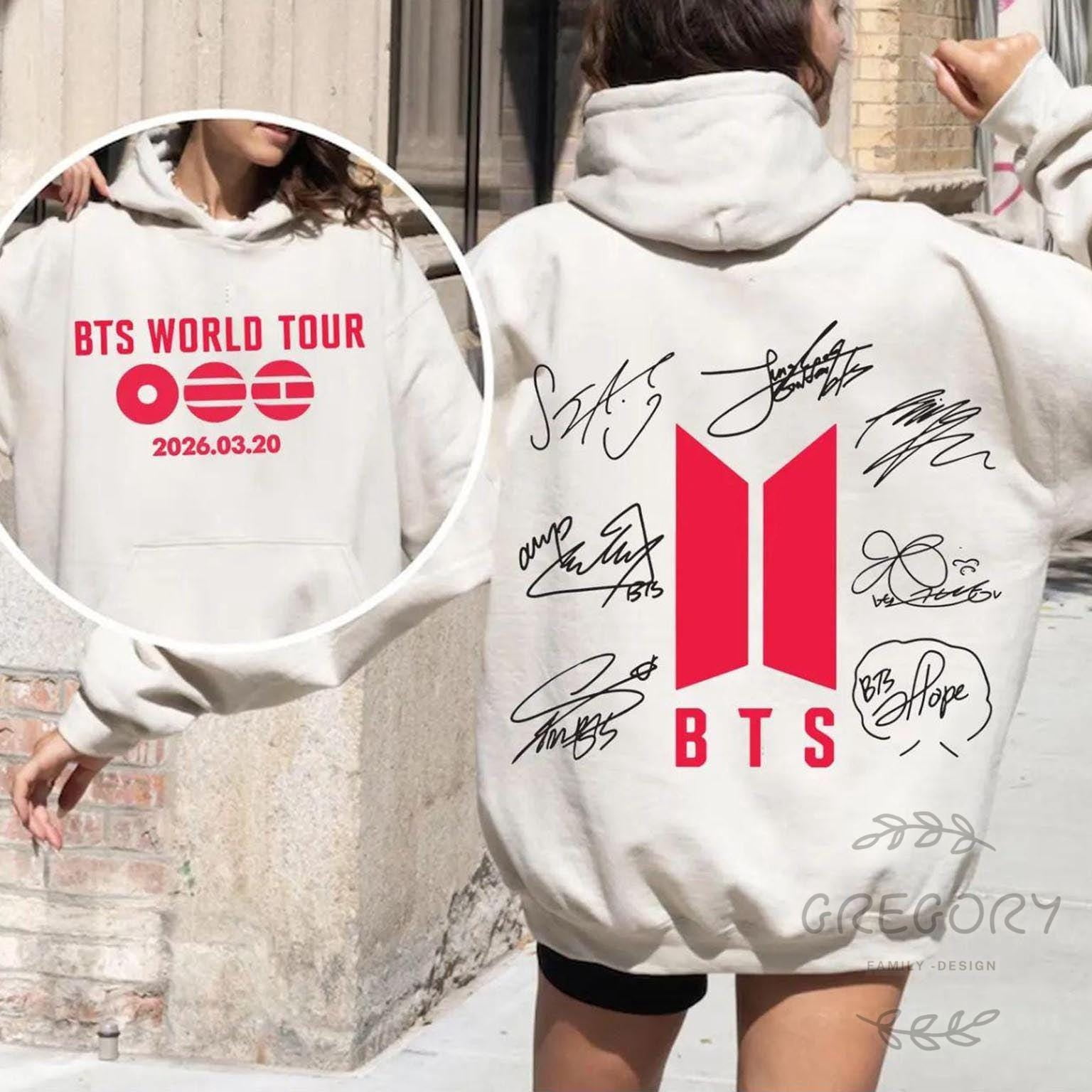 2 Sided BTS 2026 World Tour Hoodie, Bangtan Comeback 2026 , Army ...