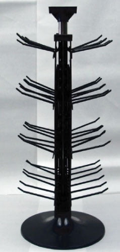 2 Sided Black Plastic Counter Top Peg Board Spinner Display Rack ...