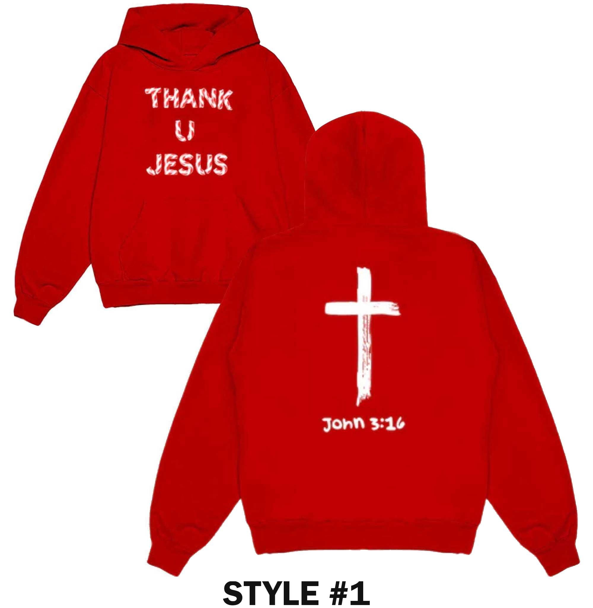 2 Sided Daydrian Harding Merch Tee Thank U Jesus Holiday Hoodie ...