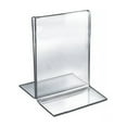 2-Sided Double-Foot Acrylic Sign Holder (Vertical - 3.5"W x 5"H ...