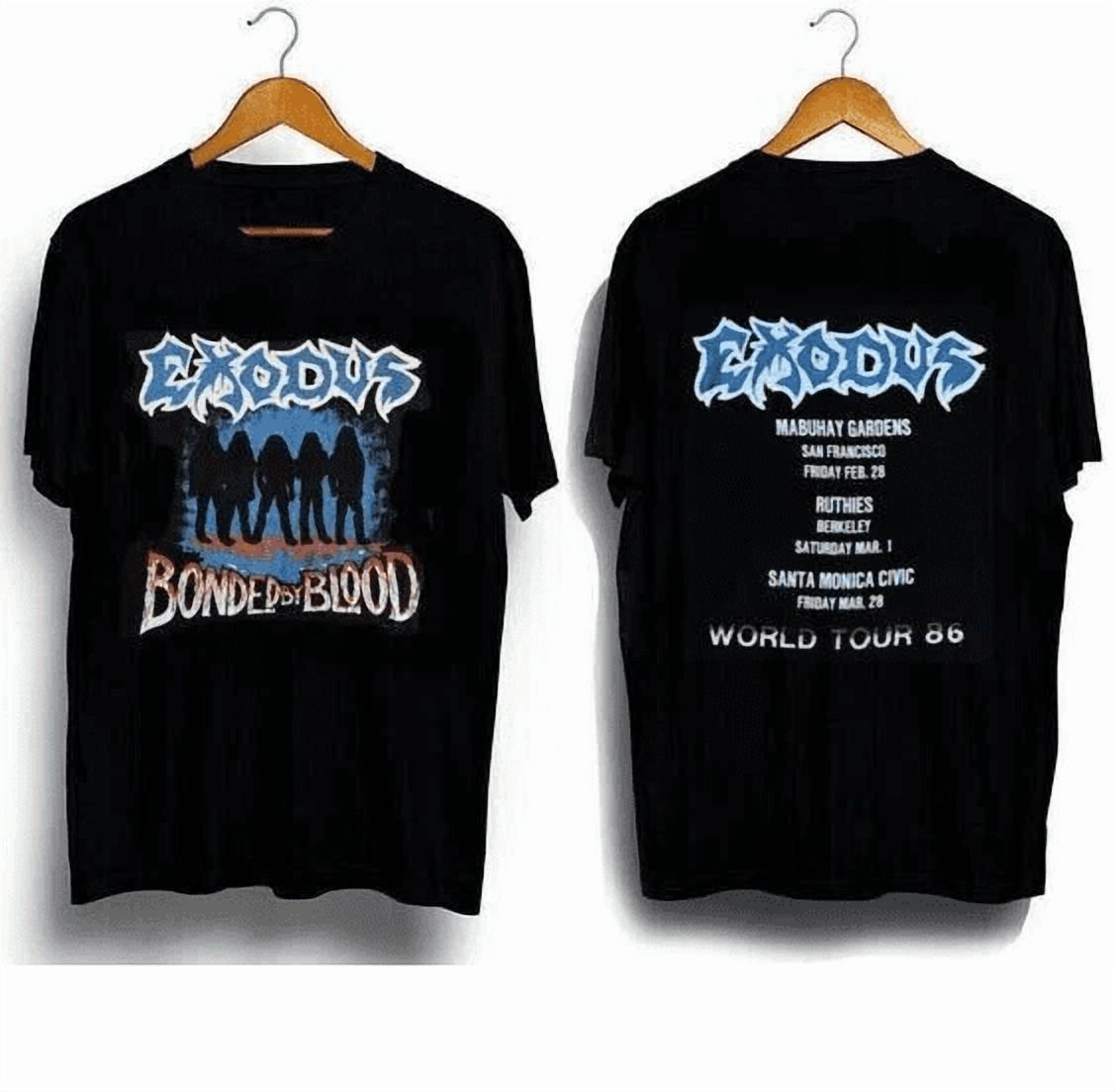 2 Sided Exodus 1986 Tour T Shirt, Metal Band Shirt Rock Band Shirt ...