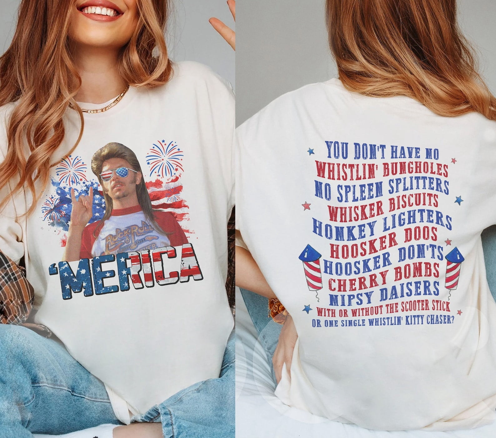 2-Sided Joe Dirt Merica July 4th T-Shirt, Funny Joe Dirt 4th of July ...