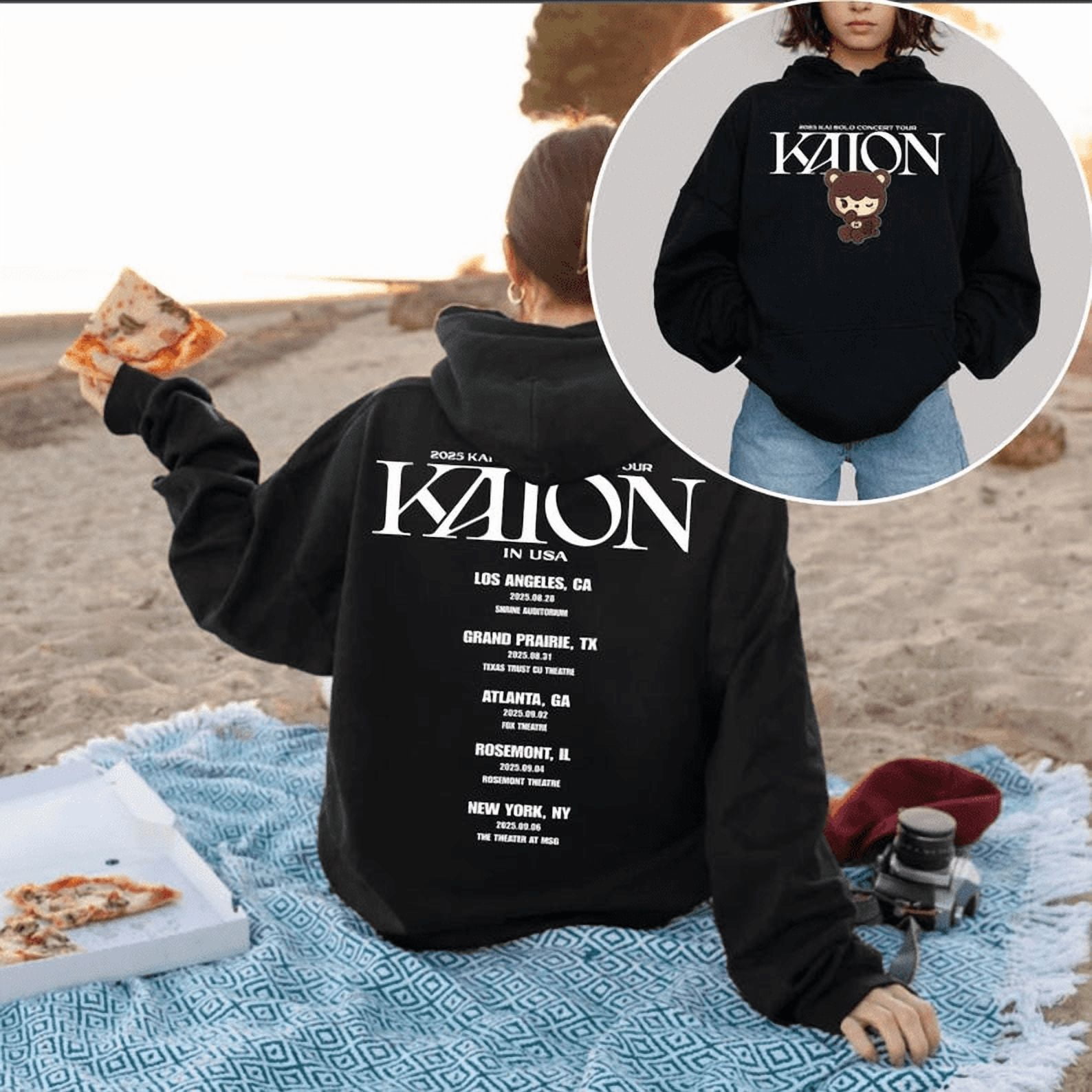 2 Sided Kai Wait On Me Album Sweatshirt, Kai KAION Tour 2025 In Us Hoodie, 2025 Kai Solo Concert ...