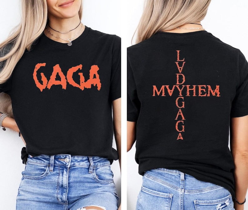 2 Sided Lady Gaga The Mayhem Shirt, Lady Gaga Fan Shirt, Lady Gaga ...