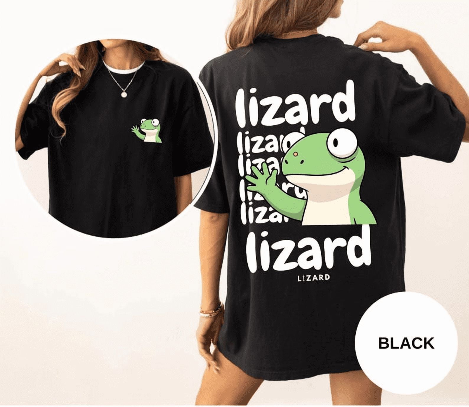 2 Sided Lizard Lizard Lizard Viral TikTok Meme Shirt, Funny Gen-Z Humor ...