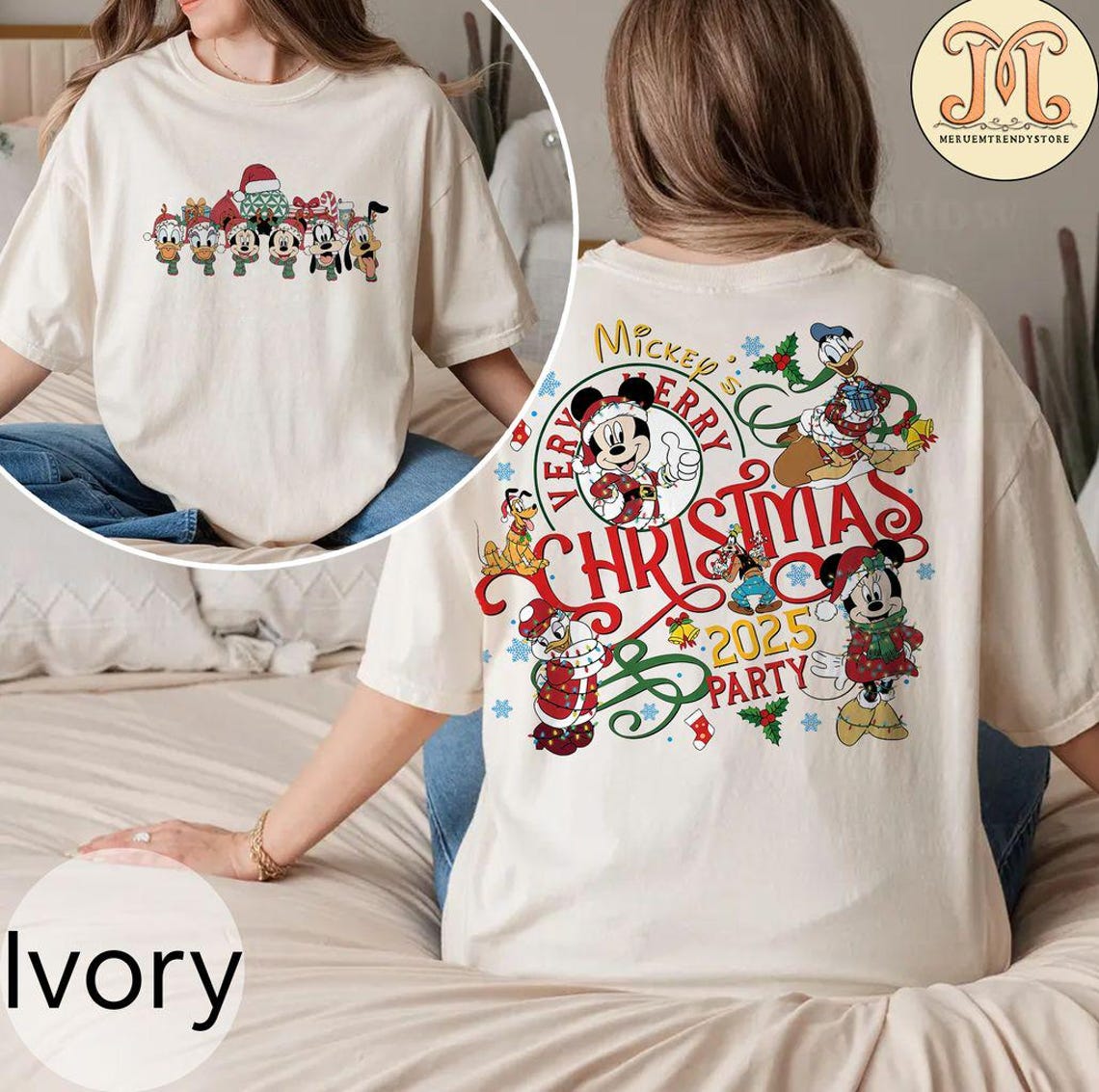 2-Sided Mickey's Very Merry Christmas Party Shirt, Comfort Colors ...