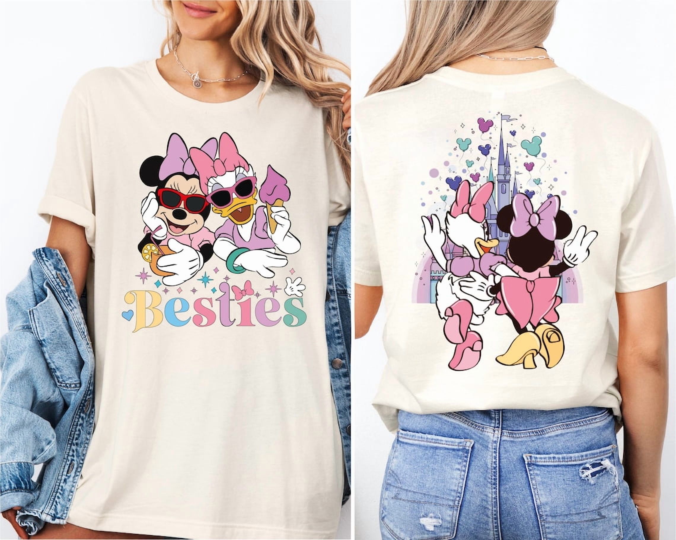 2-Sided Minnie and Daisy Besties Shirt, Best Friends T-Shirt, WDW Girls ...